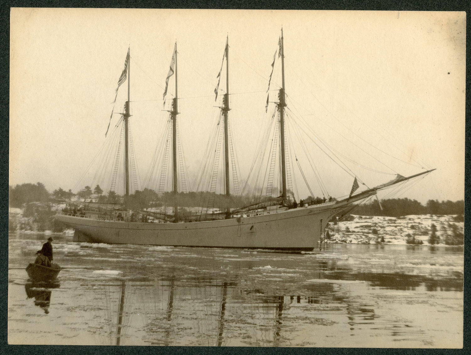 Viewing Ships in Narragansett Bay from Prudence Island in the Old Days ...